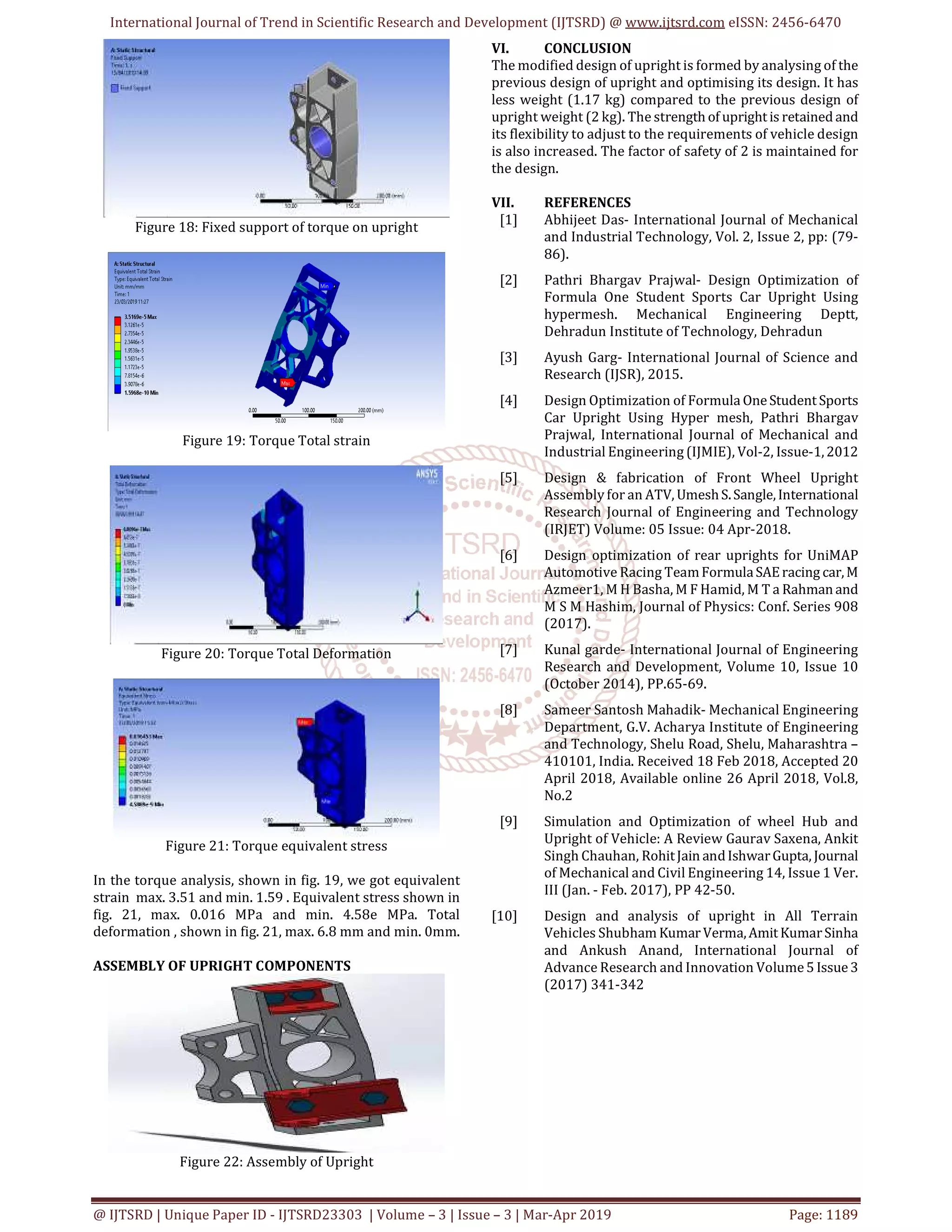 Design and Analysis of Upright for Formula Vehicle | PDF