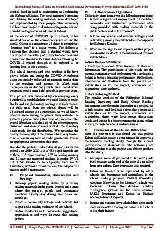 Strengthening SBM Level of Practice Synergy thru Kaban sa Kaalam A ...