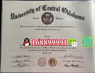 University of Central Oklahoma degree offer diploma Transcript | PPT