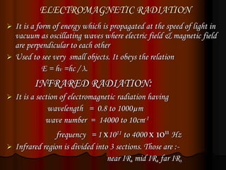 INFRARED SPECTROSCOPY to find the functional group | PPT