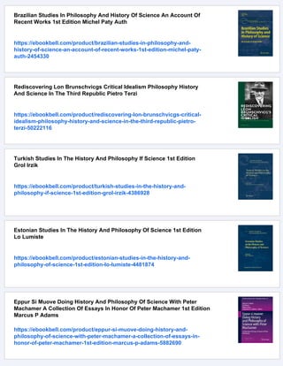 Philosophy Science And History Lydia Patton | PDF