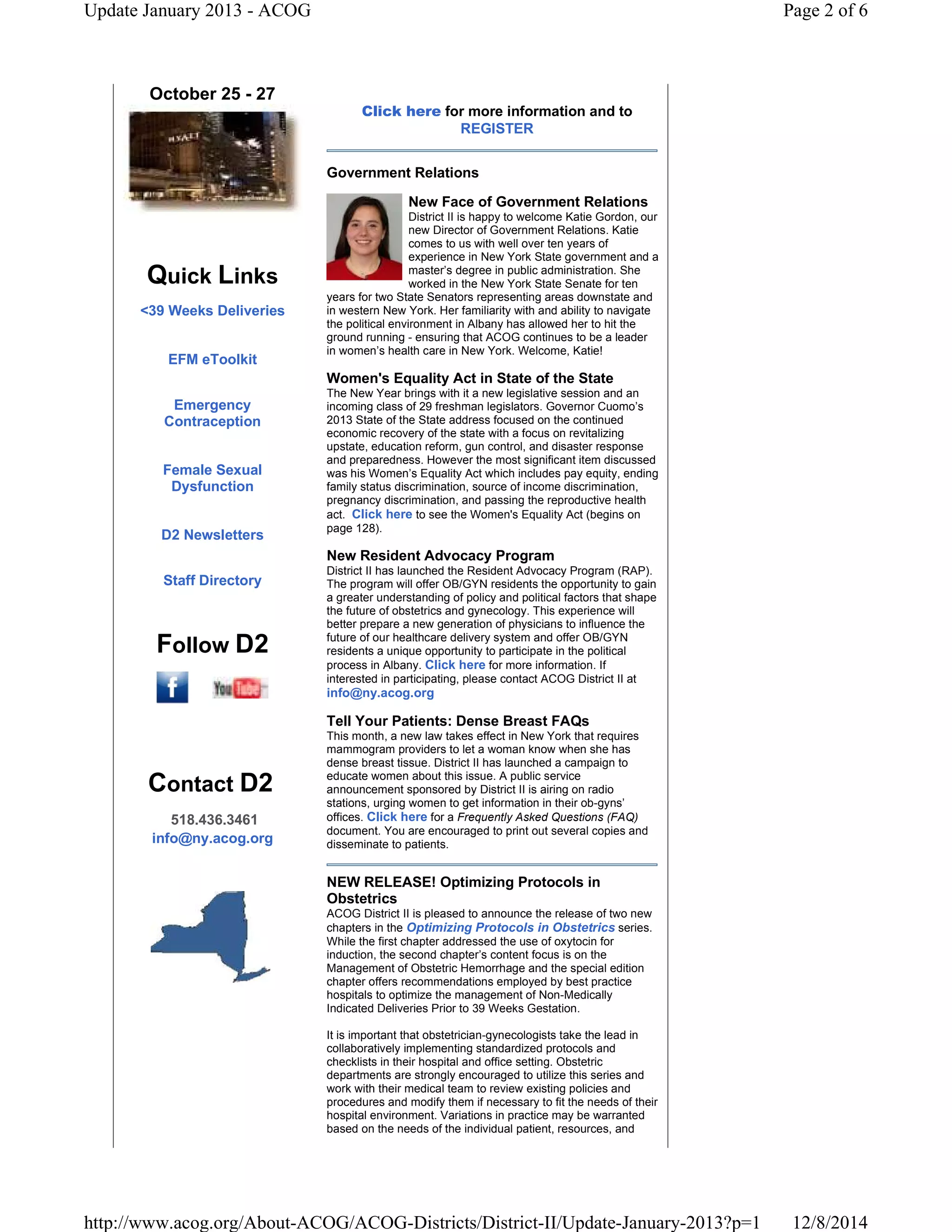 ACOG DII Newsletter | PDF