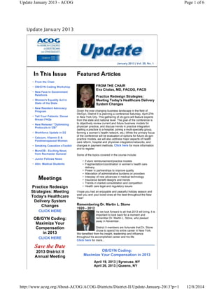 ACOG DII Newsletter | PDF