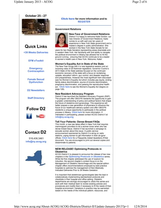 ACOG DII Newsletter | PDF