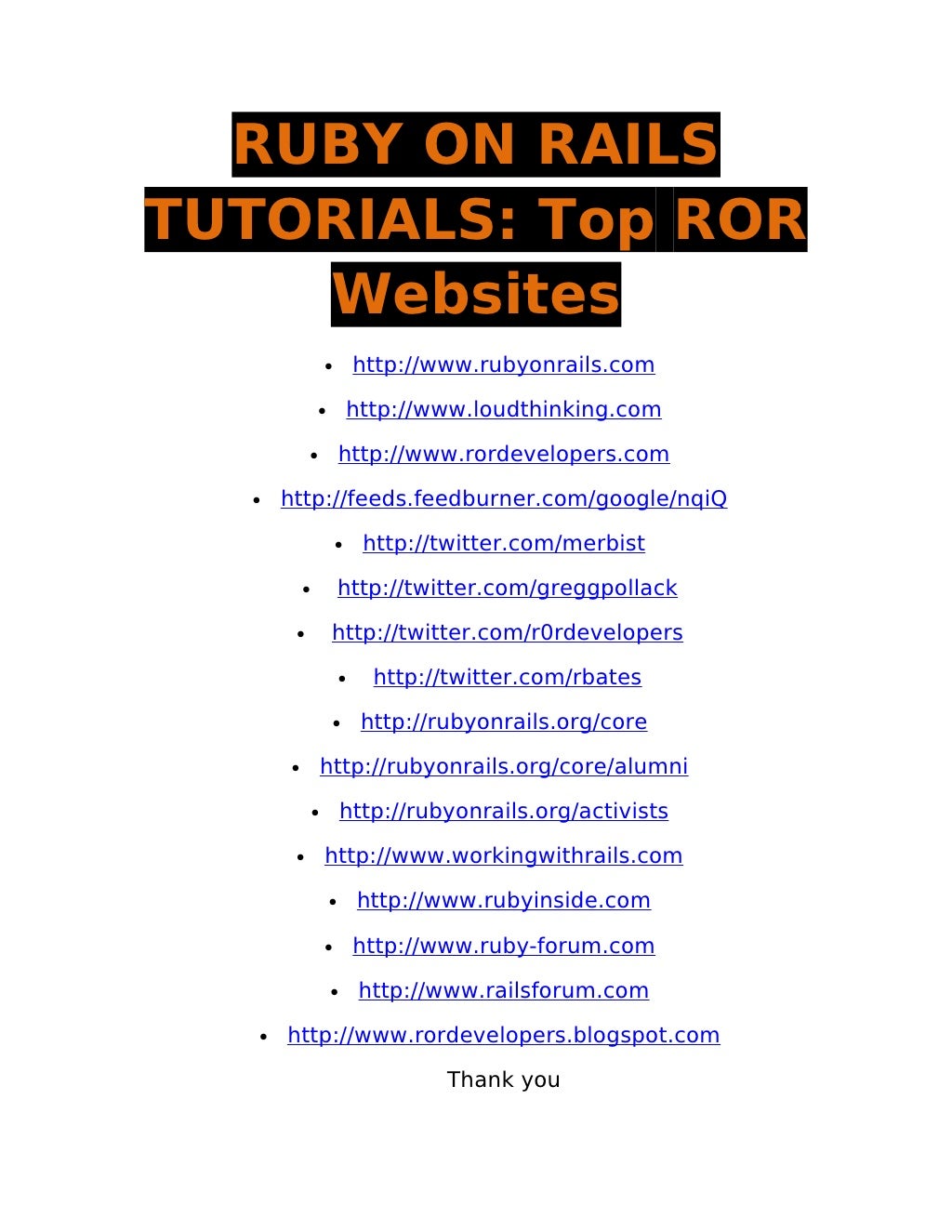25621417 Ruby On Rails Tutorials
