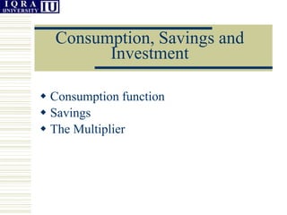 Revison-ConsumptionSavings-and-Investmen | PPT