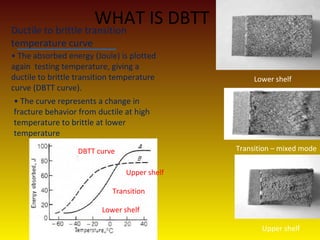 efect of ductile to brittle transition temperture | PPT