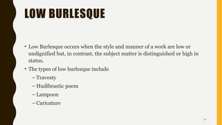 BURLESQUE- PowerPoint-Meaning, types and examples | PPTX