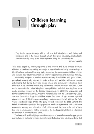 Planning For Schematic Learning In The Early Years A Practical Guide ...