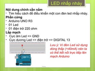 slide lap trinh arduino cho nguoi moi bat dau | PPT