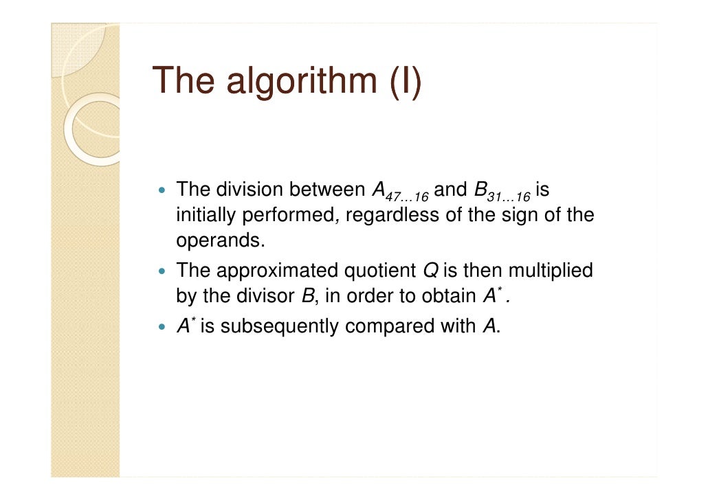 Microprocessor-based Systems 48/32bit Division Algorithm