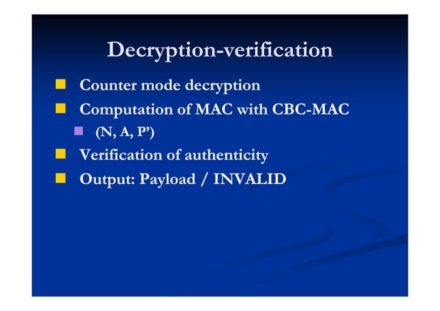 Authenticated Encryption Gcm Ccm