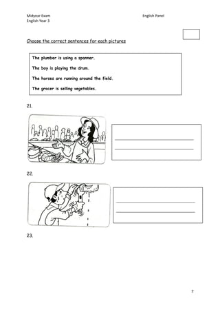 256433305 midyear-exam-english-year-3-2012 | DOC