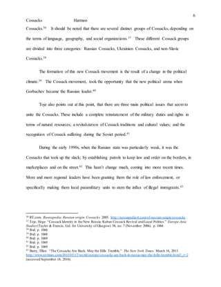 The Cossacks Role in Russian HistoryFINAL | PDF