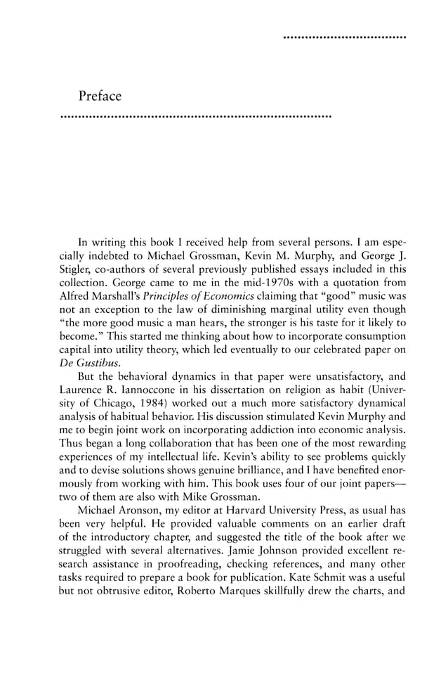 Accounting For Tastes Gary Stanley Becker | PDF