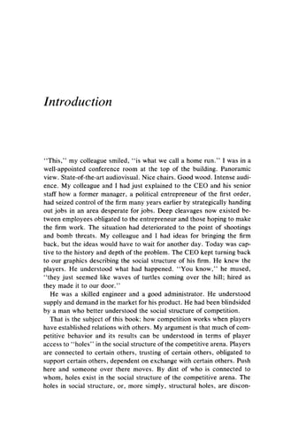 Structural Holes The Social Structure Of Competition Ronald S Burt | PDF