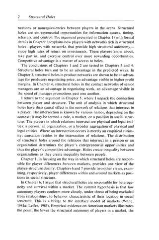 Structural Holes The Social Structure Of Competition Ronald S Burt | PDF