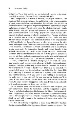 Structural Holes The Social Structure Of Competition Ronald S Burt | PDF