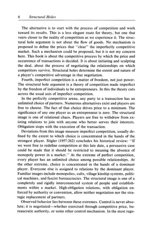 Structural Holes The Social Structure Of Competition Ronald S Burt | PDF