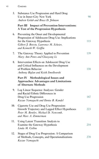 Stages And Pathways Of Drug Involvement Examining The Gateway ...