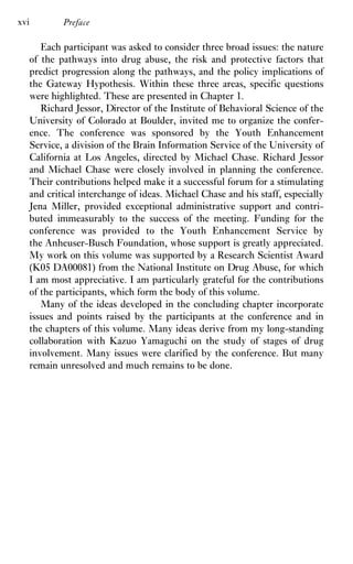 Stages And Pathways Of Drug Involvement Examining The Gateway ...