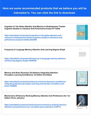 Memory Attention And Decisionmaking Edmund T Rolls | PDF
