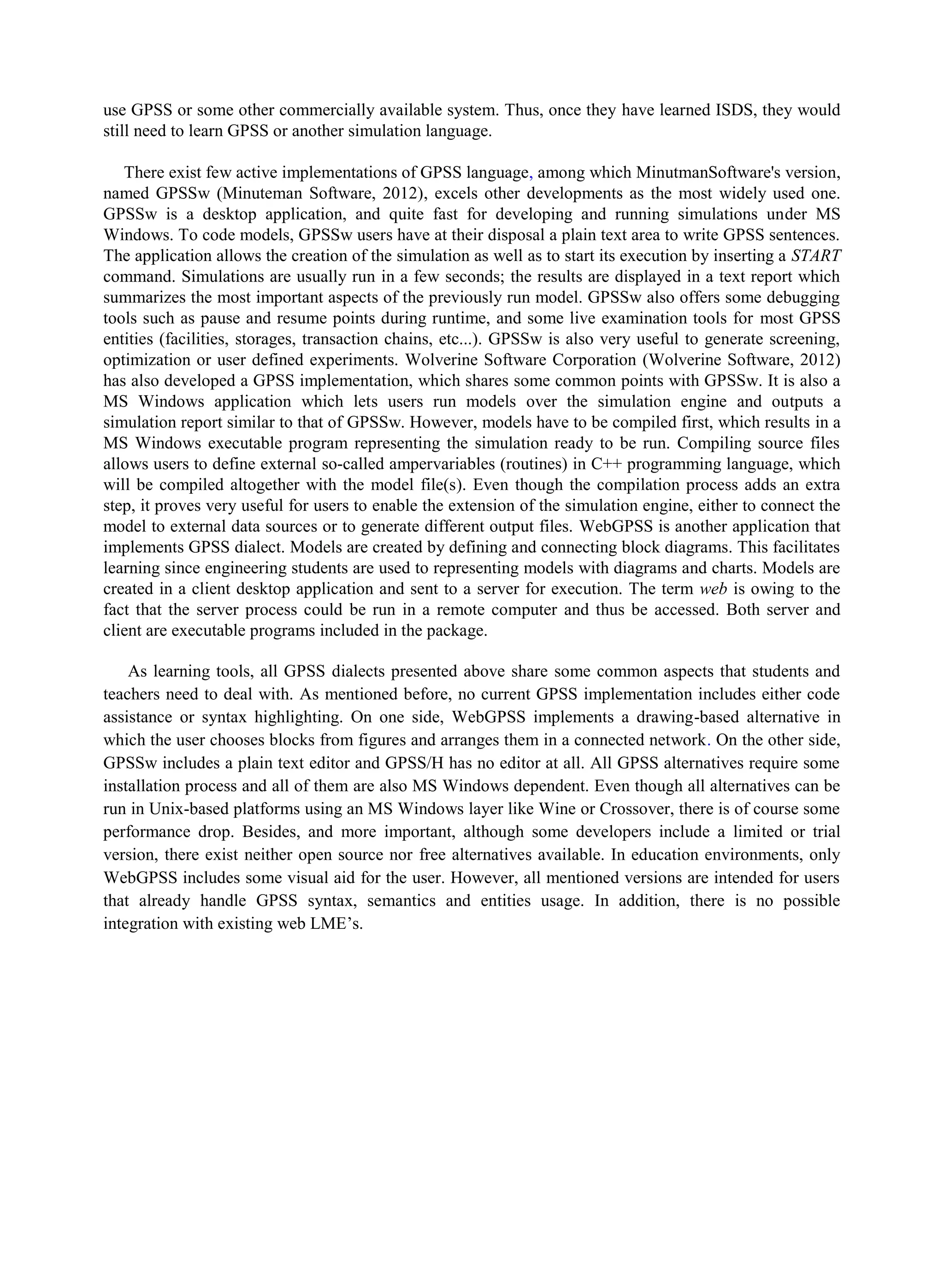 GPSS interactive learning environment | PDF