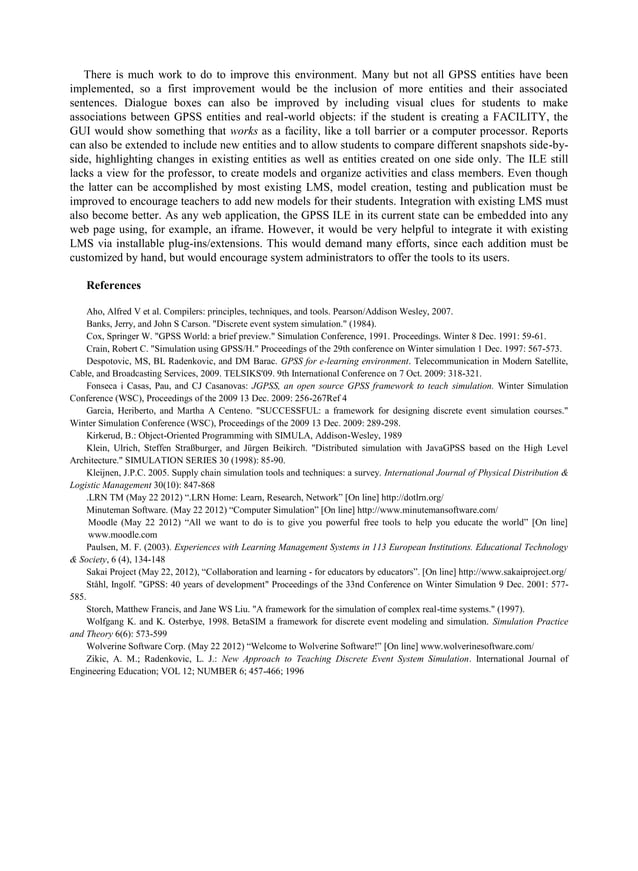 GPSS interactive learning environment | PDF