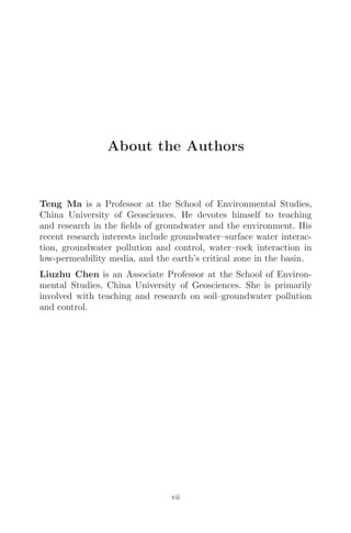 Complexity Of Groundwater Systems Teng Ma Liuzhu Chen | PDF