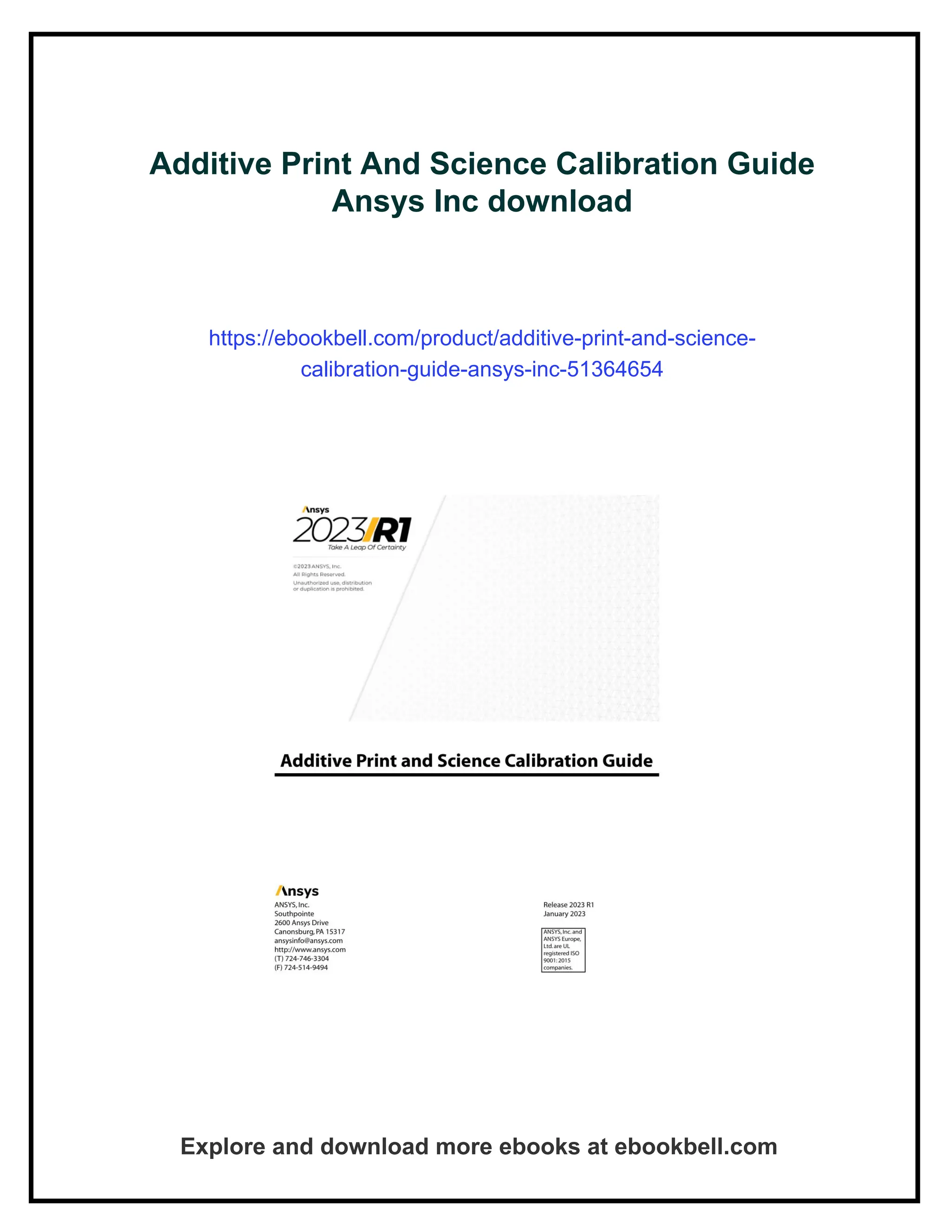 Additive Print And Science Calibration Guide Ansys Inc | PDF