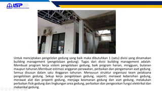 ppt manajer pengelola bangunan gedung jenjang 7 | PPTX