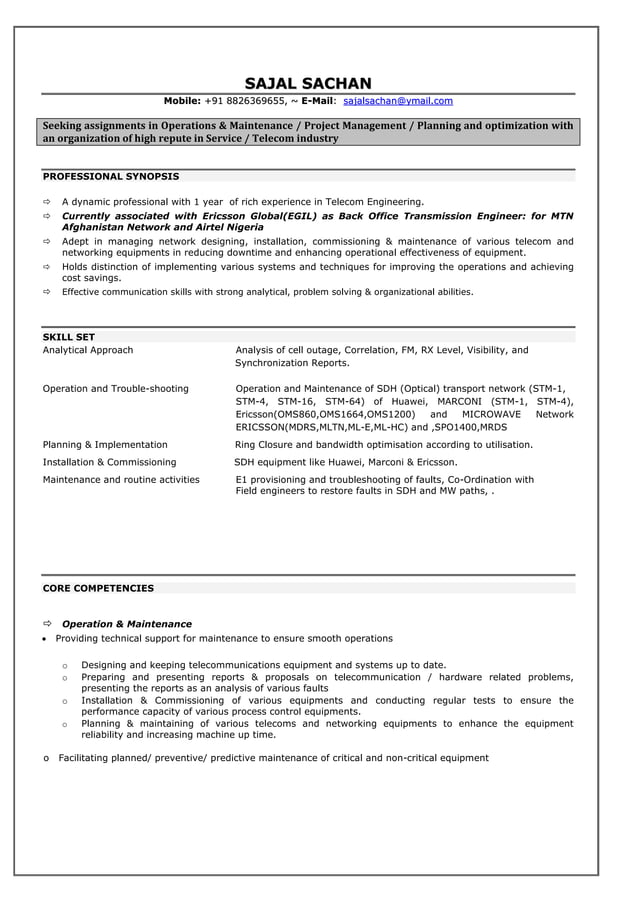 Sajal CV | PDF | Computer Networking | Computing
