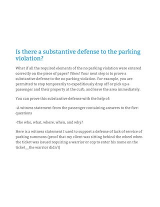 A Simple Guide to Beating NYC Parking Tickets | PDF
