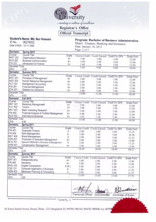 BBA Certificate & Transcripts | PDF