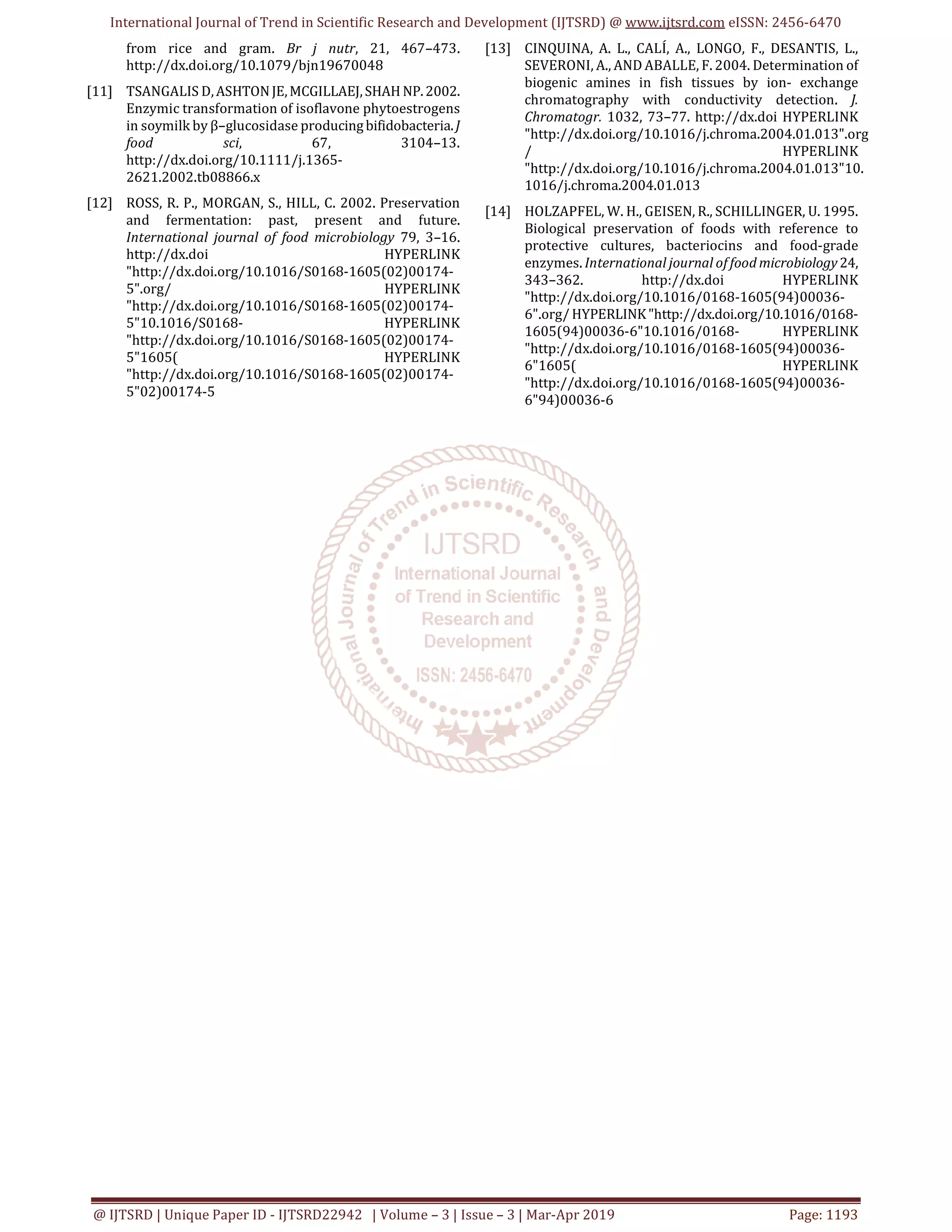 Quantitative Analysis of Histamine Production in Idli Batter | PDF
