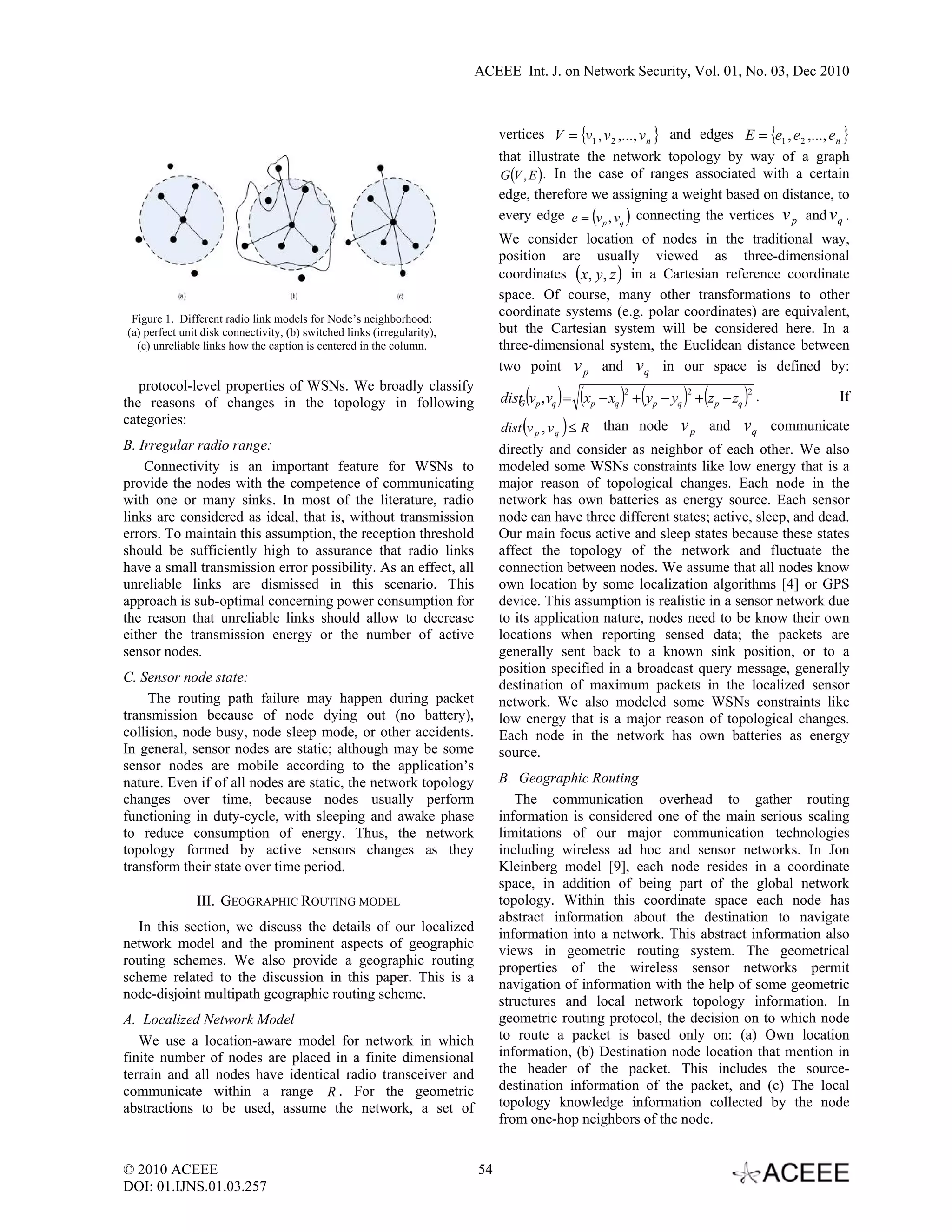 The Effect of Network Topology on Geographic Routing Performance in Localized Networks | PDF