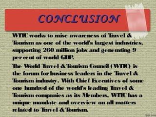 WORLD TRAVEL & TOURISM COUNCIL | PPT