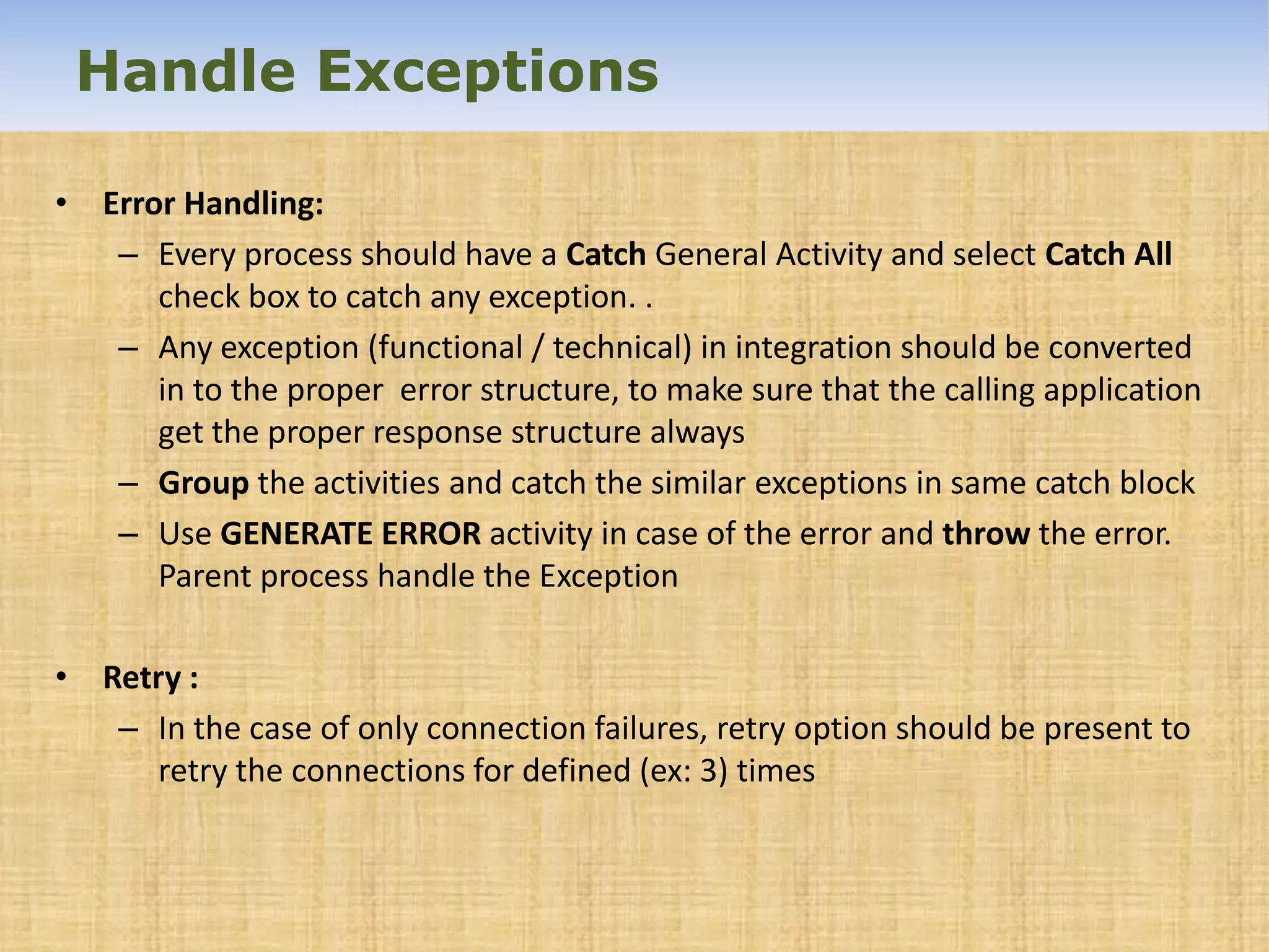 Tibco-Exception Handling | PDF