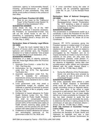 Political Law Bar Questions Guide | PDF