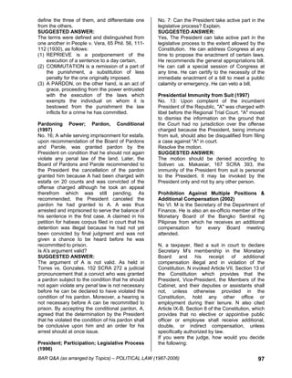 Political Law Bar Questions Guide | PDF