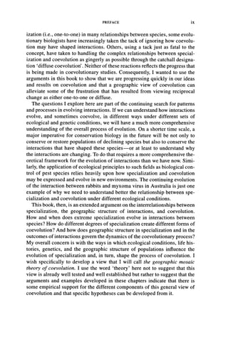 The Coevolutionary Process John N Thompson | PDF