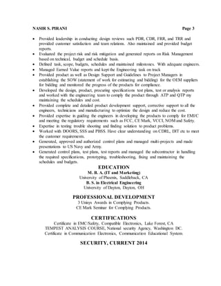 Resume Nasir Likedin 11-9-16 | PDF