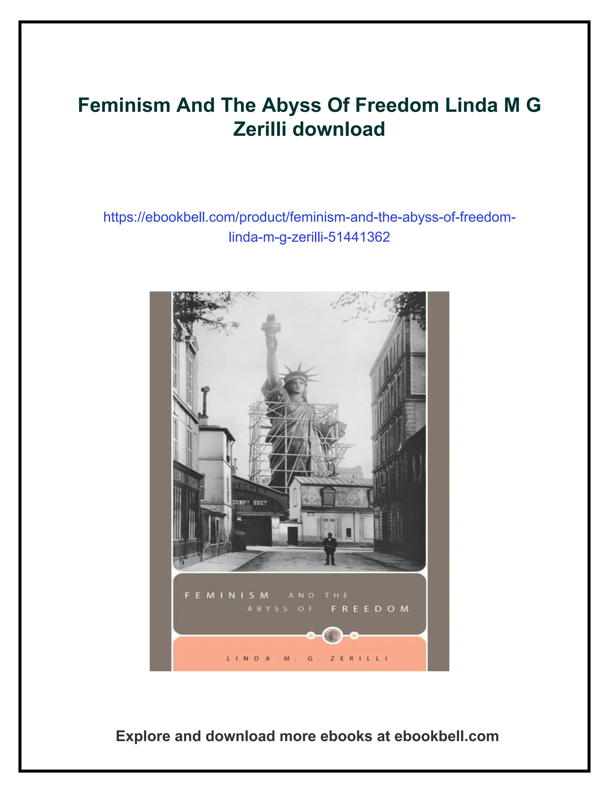 Feminism And The Abyss Of Freedom Linda M G Zerilli | PDF