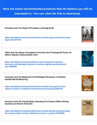 Feminism And The Abyss Of Freedom Linda M G Zerilli | PDF