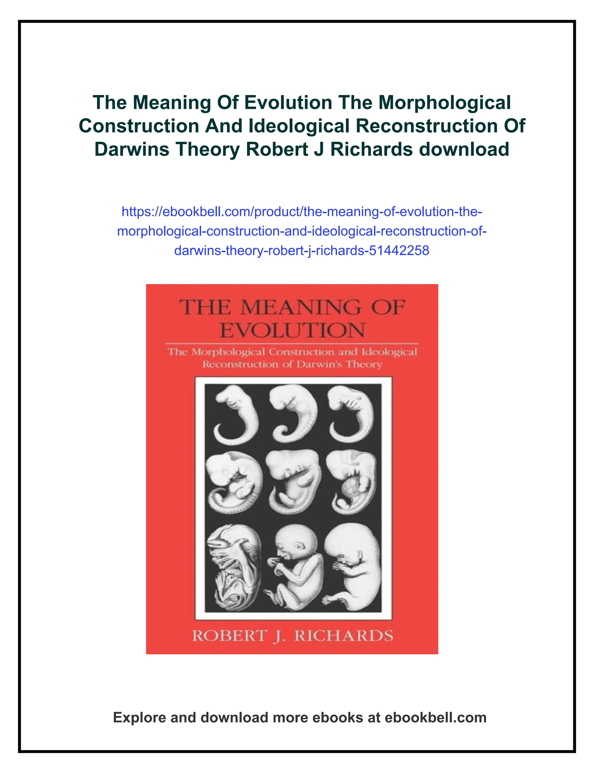 The Meaning Of Evolution The Morphological Construction And Ideological ...