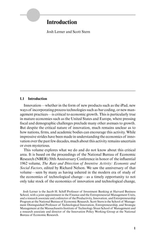 The Rate And Direction Of Inventive Activity Revisited Josh Lerner ...