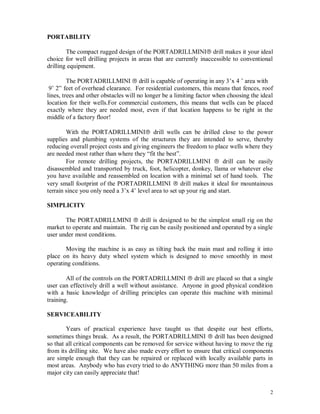 PORTADRILLMINI DRILL UNIT INTRODUCTION | PDF