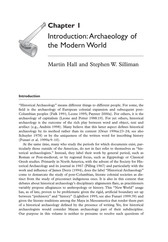 Historical Archaeology Martin Hall Stephen W Silliman | PDF