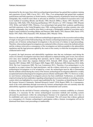 Forensic Archaeology The Application Of Comparative Excavation Methods ...