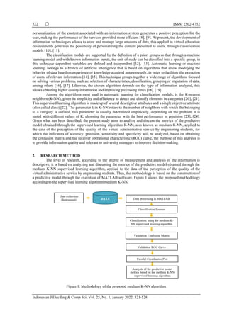 K-NN supervised learning algorithm in the predictive analysis of the ...